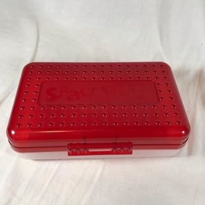 SpaceMaker | Office | Spacemaker Pencil Box Translucent Red Clear 99s ...